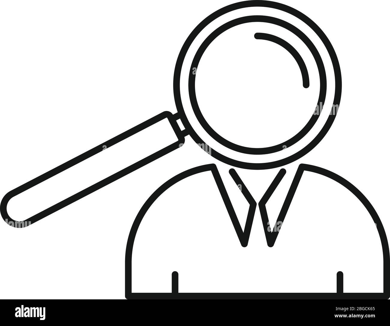 Find right office worker icon. Outline find right office worker vector ...