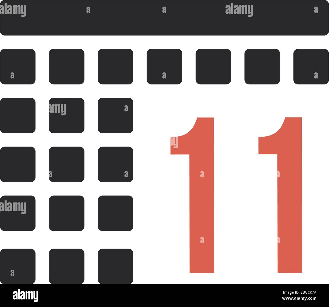 Month 11 November Calendar organizer icon. Stock Vector illustration ...