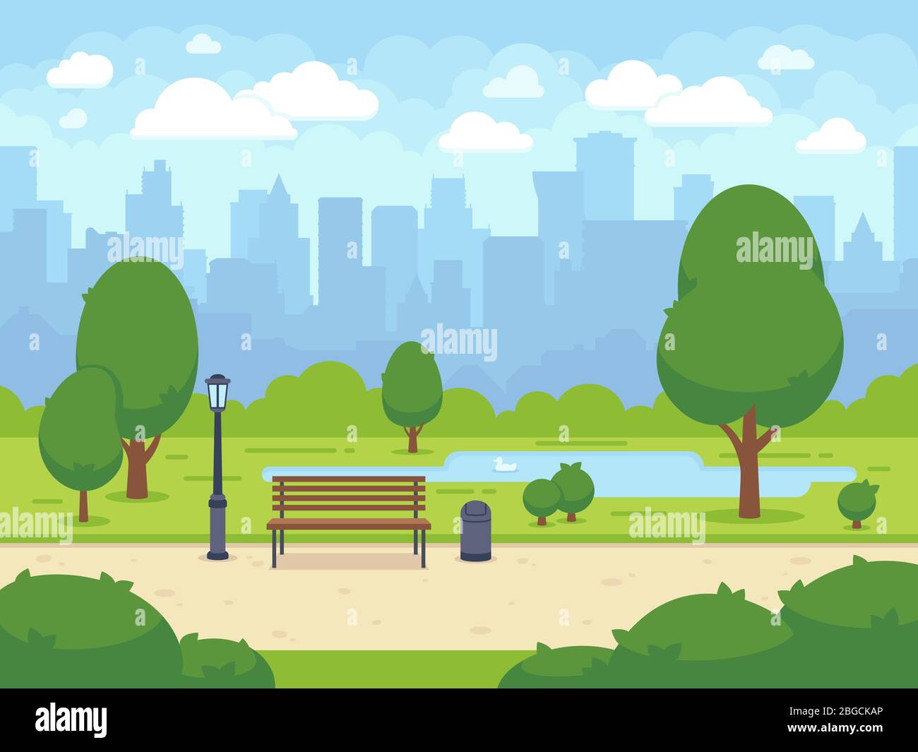 Cartoon Park Background