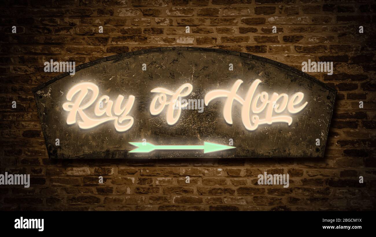 Street Sign the Direction Way to Ray of Hope Stock Photo - Alamy