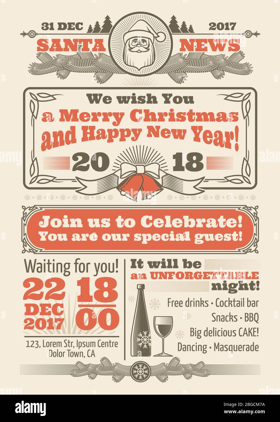 Xmas typography Stock Vector Images - Alamy