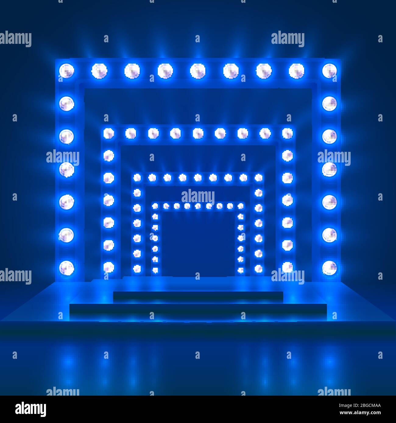 Show show casino vector background with stage and light decoration ...