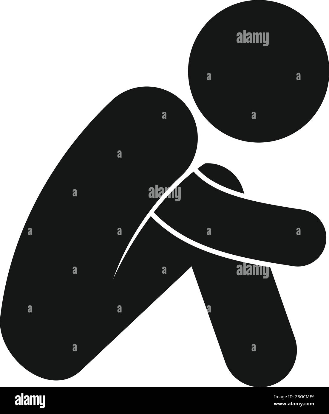 Stress situation icon. Simple illustration of stress situation vector ...