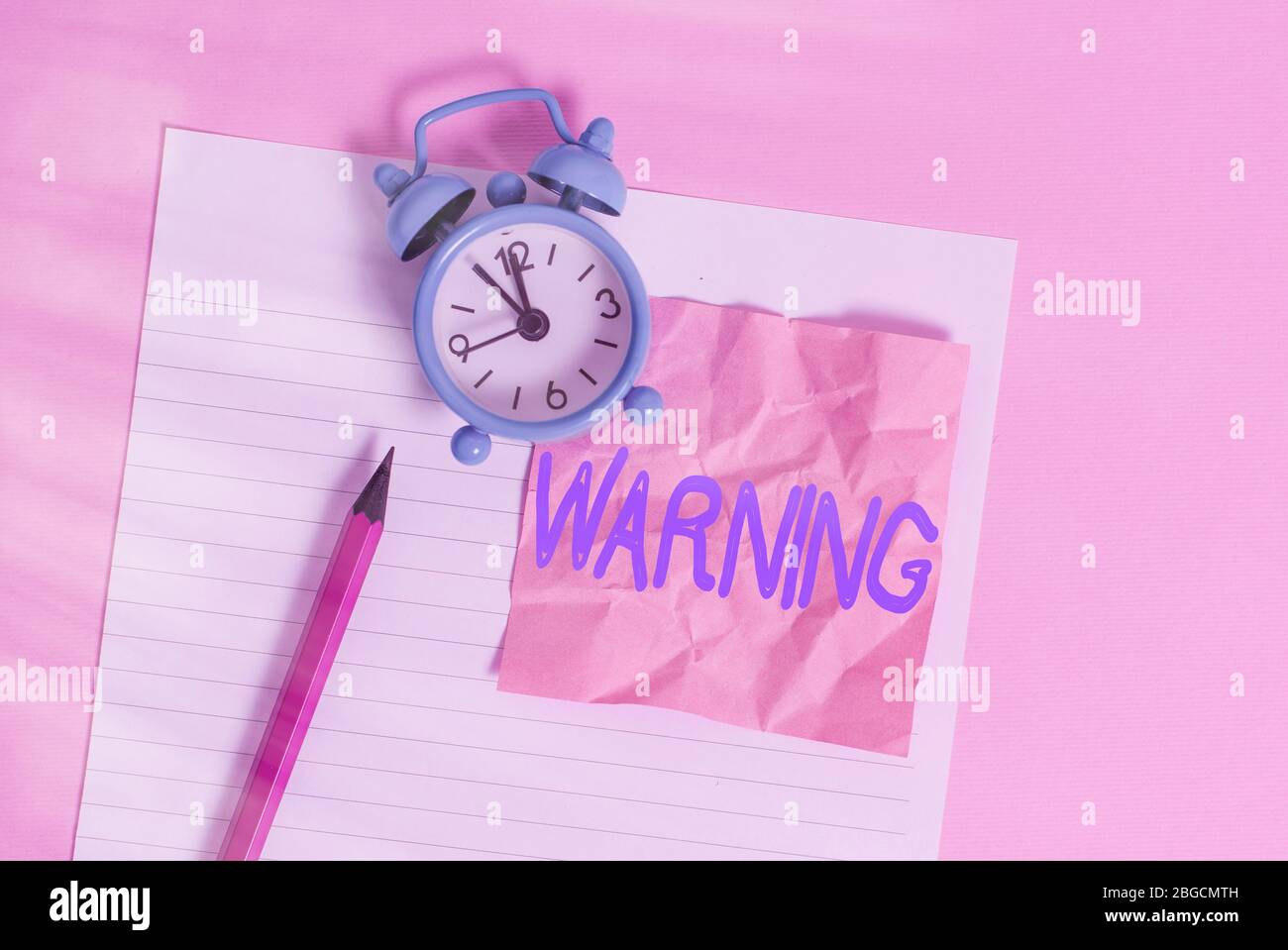 Word writing text Warning. Business photo showcasing Advice Sign for ...