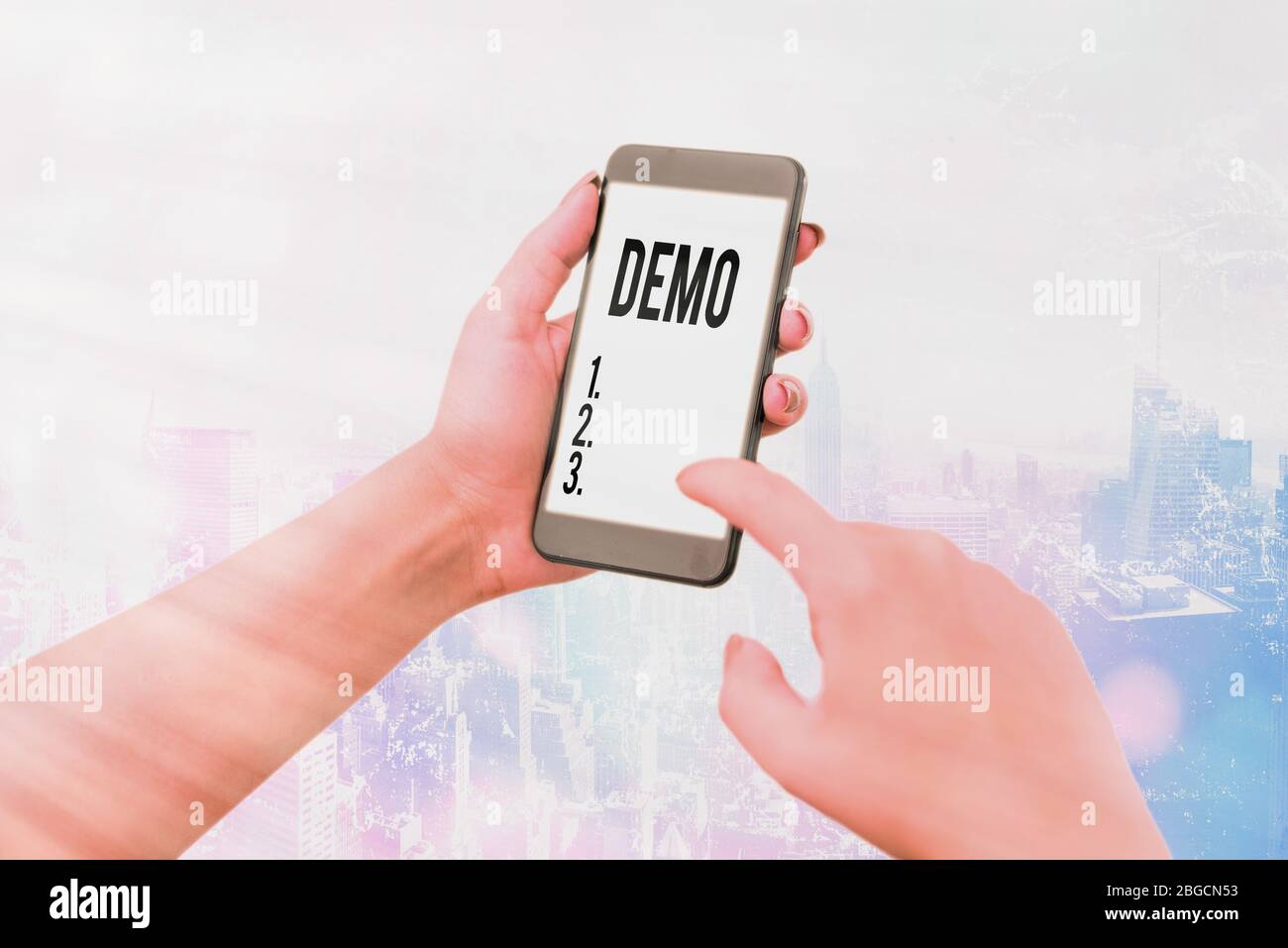 Word writing text Demo. Business photo showcasing Demonstration of a ...