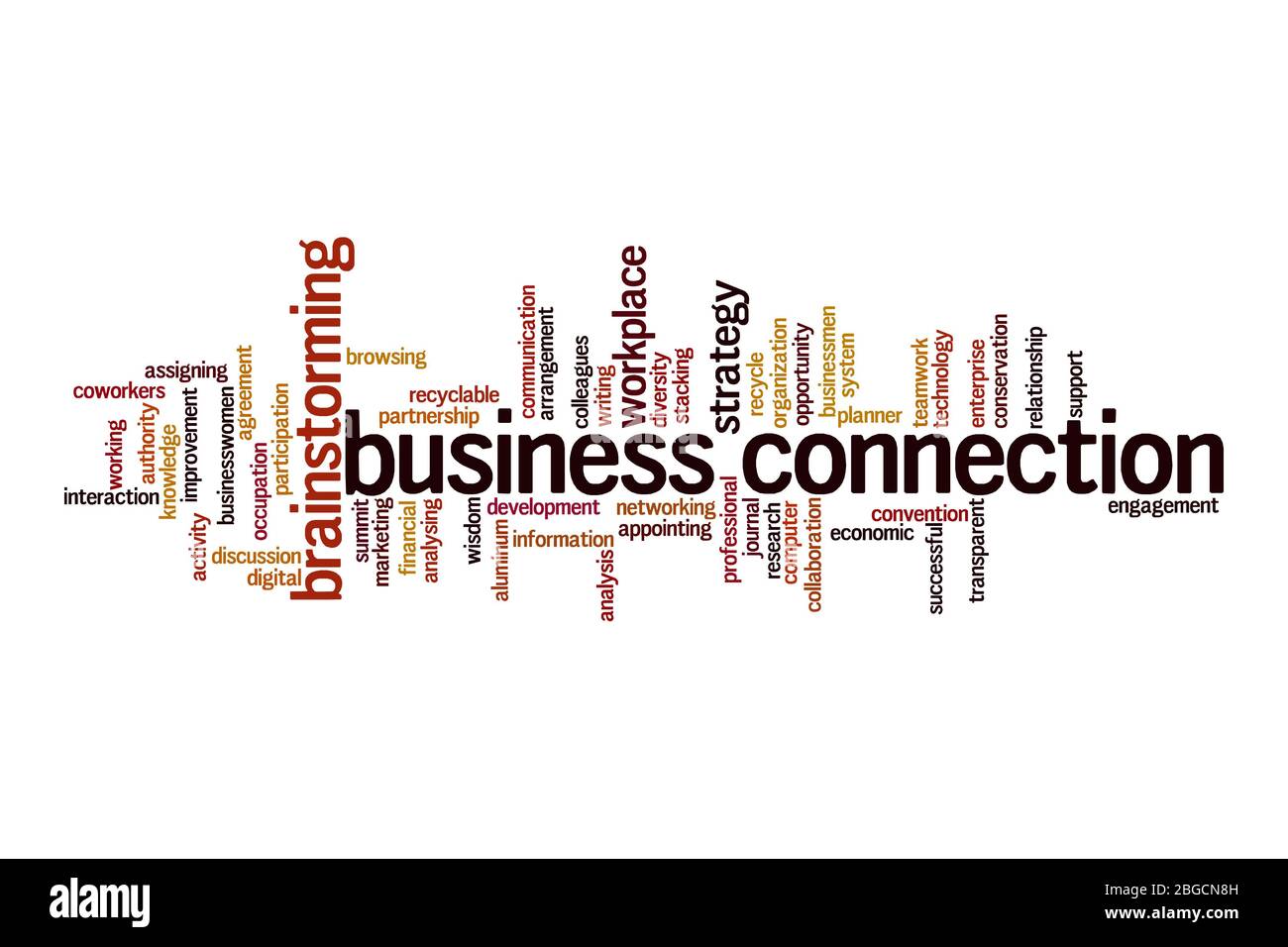 Business connection word cloud concept on white background Stock Photo ...