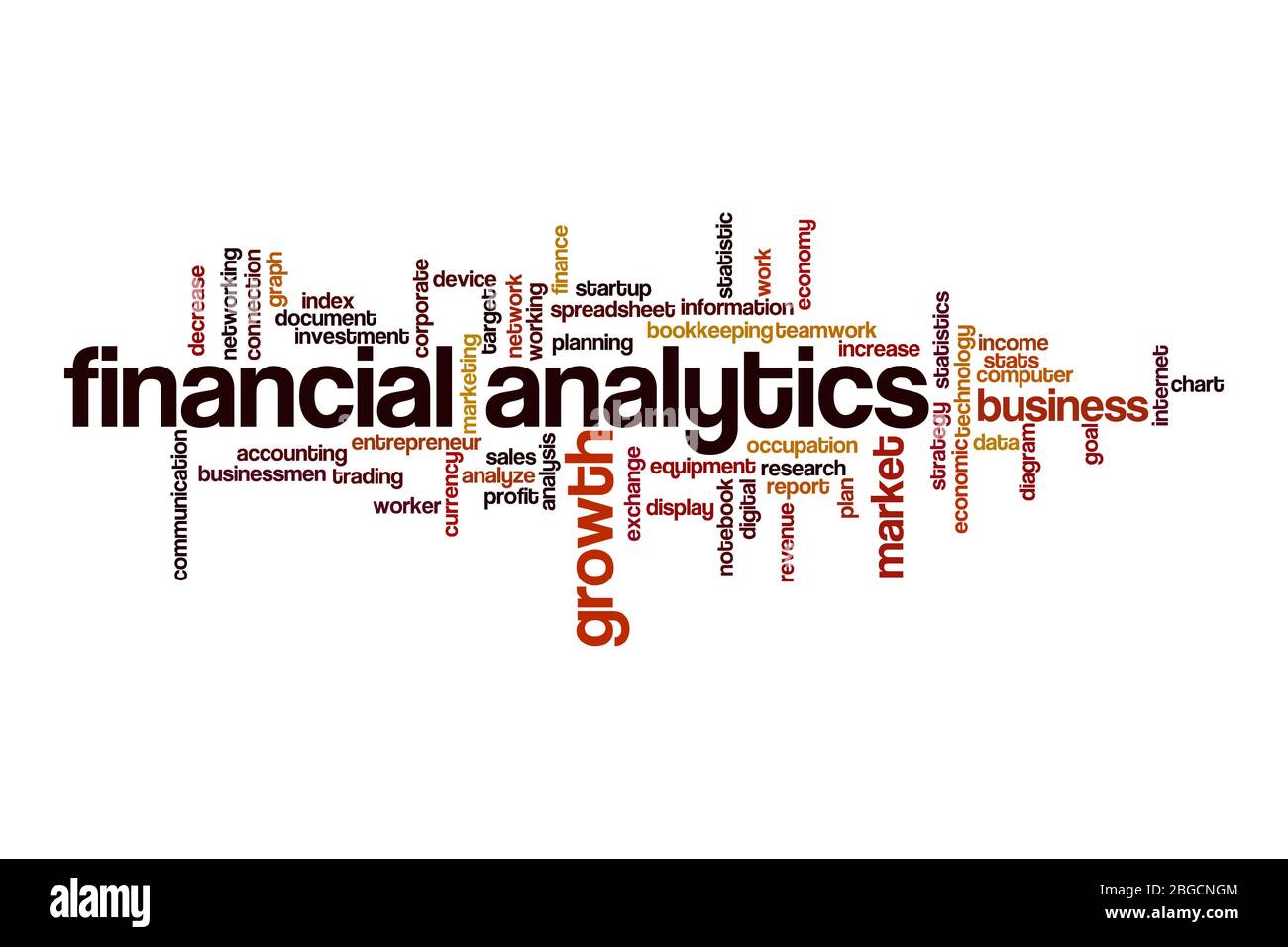 Financial analytics word cloud concept on white background Stock Photo ...