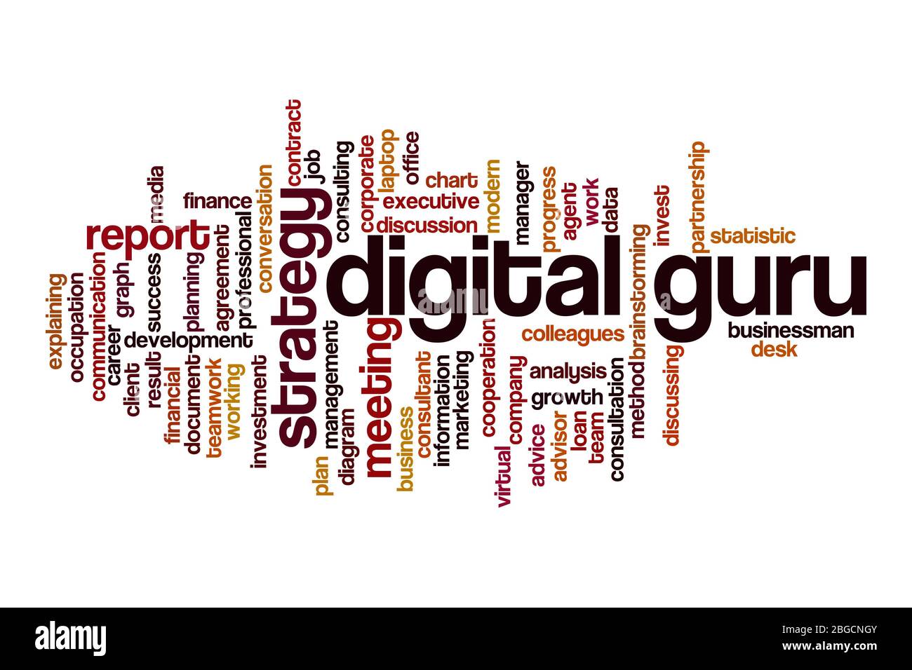Digital guru word cloud concept on white background Stock Photo - Alamy