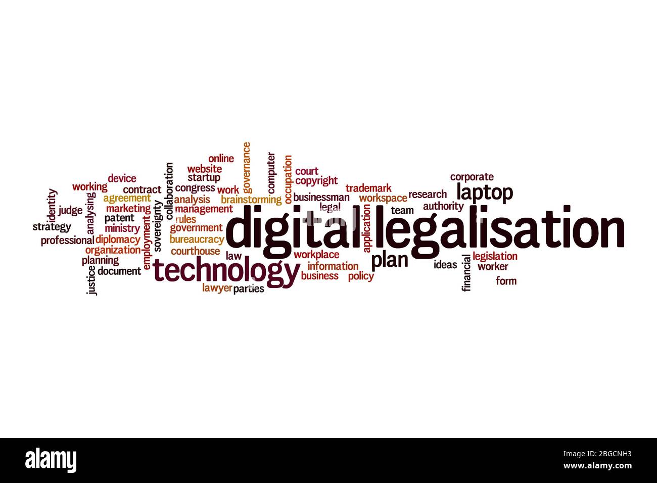 Digital legalisation word cloud concept on white background Stock Photo ...