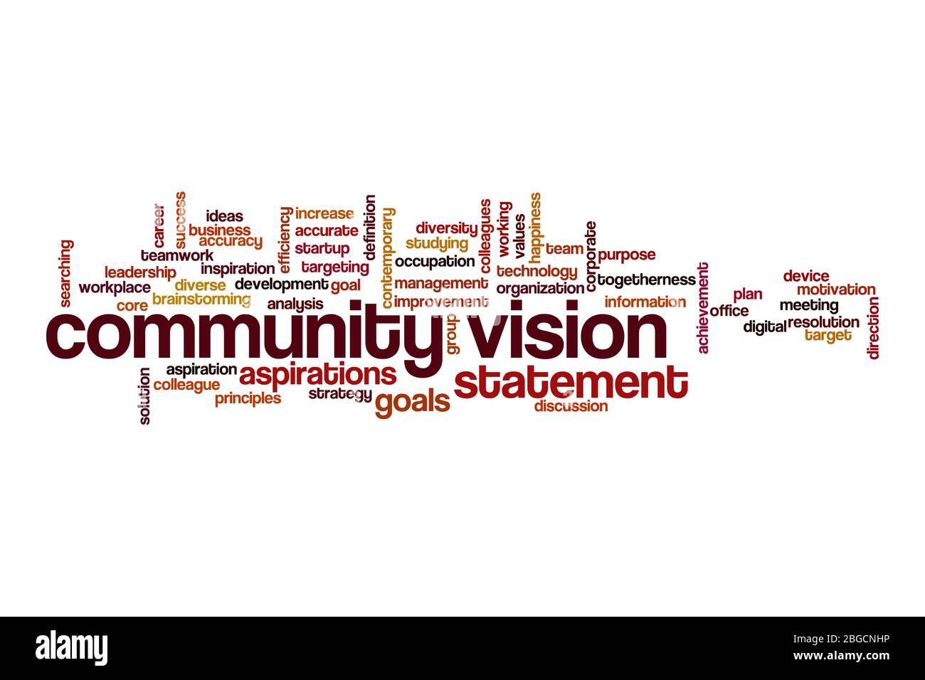 Community vision word cloud concept on white background Stock Photo - Alamy