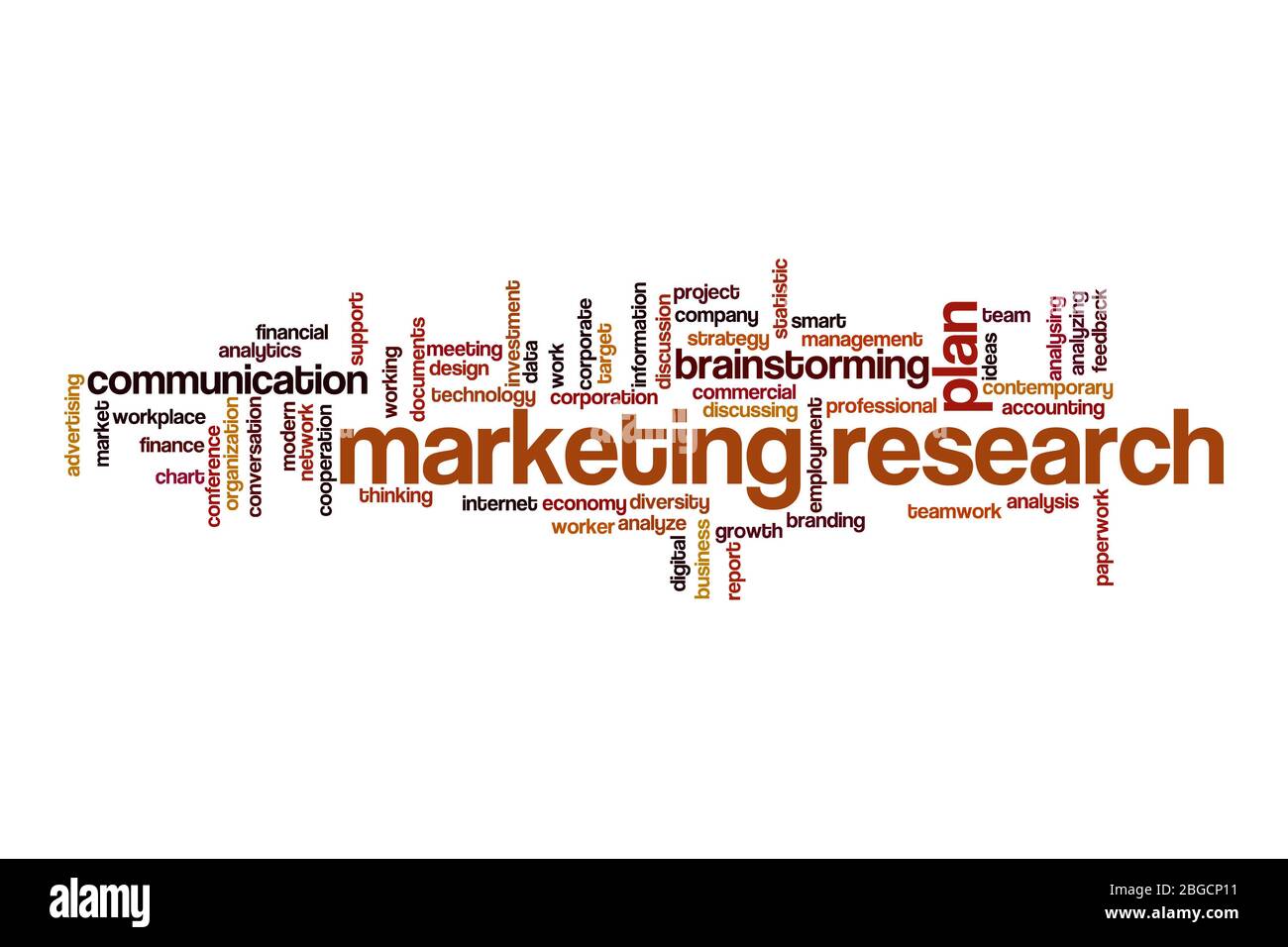 Marketing research word cloud concept on white background Stock Photo ...