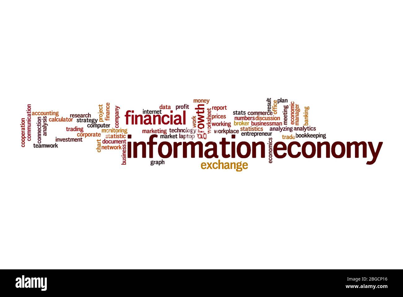 Information economy word cloud concept on white background Stock Photo ...