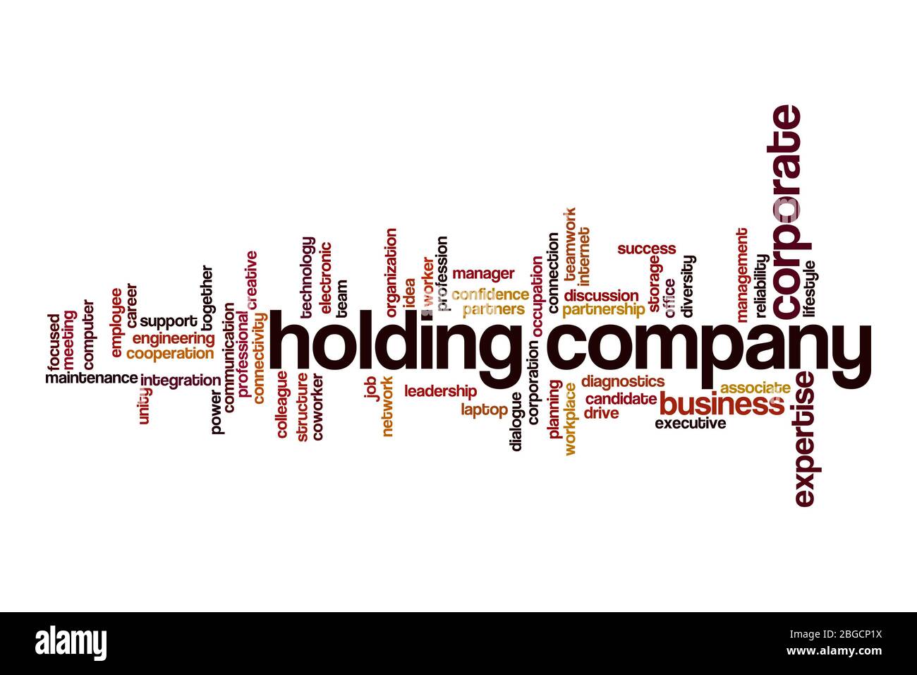 Holding company word cloud concept on white background Stock Photo - Alamy