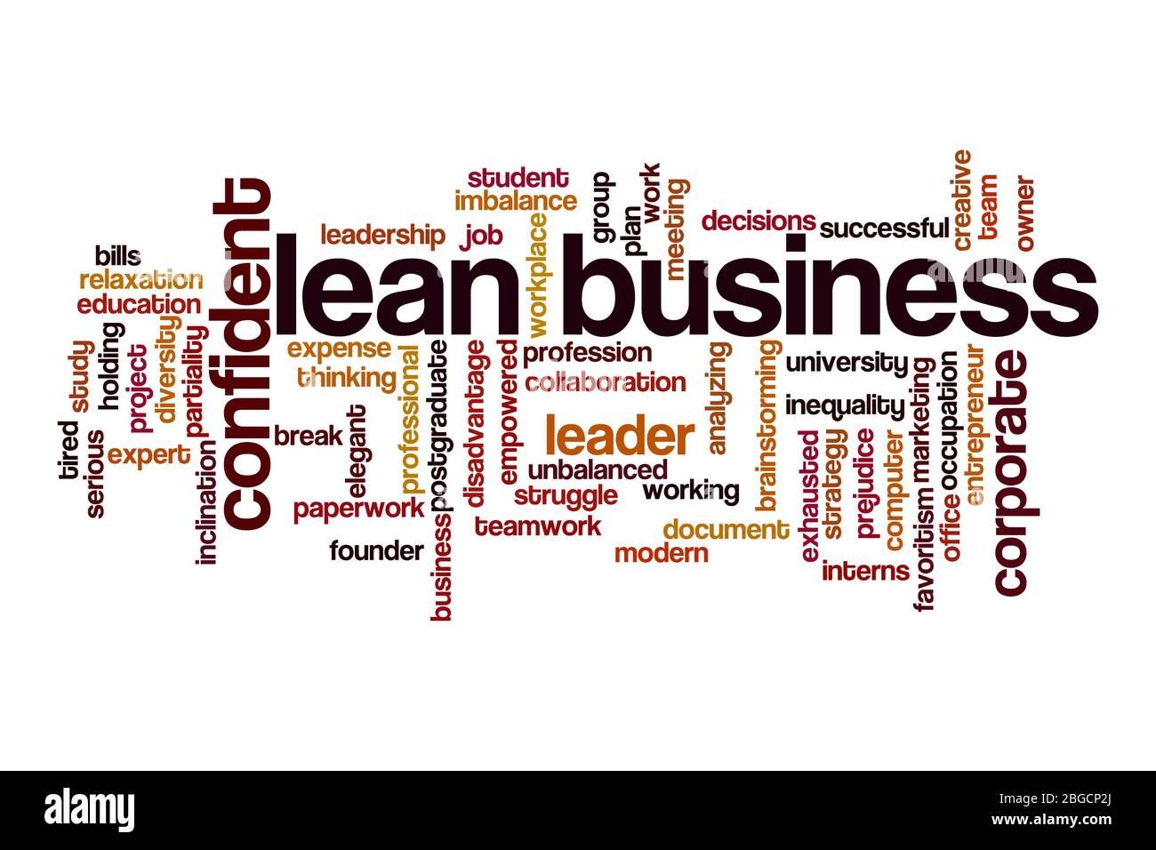 Lean business word cloud concept on white background Stock Photo - Alamy
