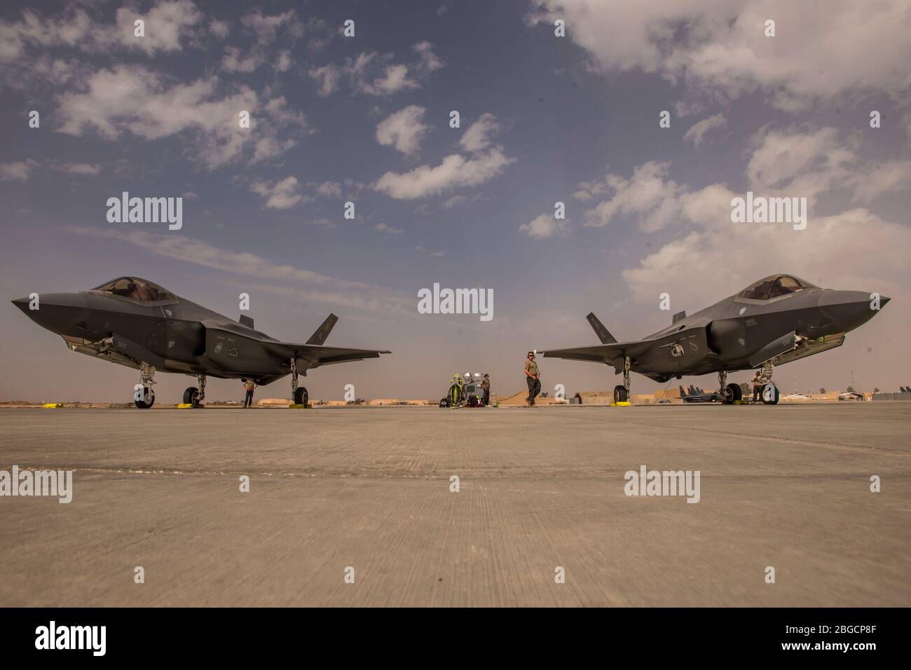 Airmen, assigned to the 34th Expeditionary Fighter Squadron, prepare to ...