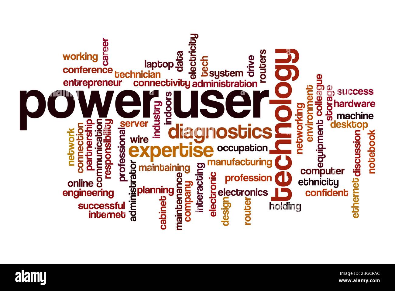 Power user word cloud concept on white background Stock Photo - Alamy
