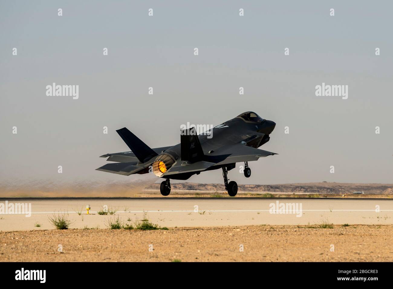 An F-35 Lightning II, assigned to the 34th Expeditionary Fighter ...