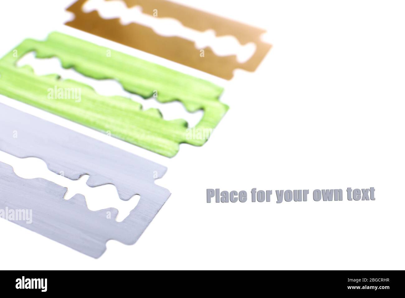 Razor blades isolated on white Stock Photo - Alamy