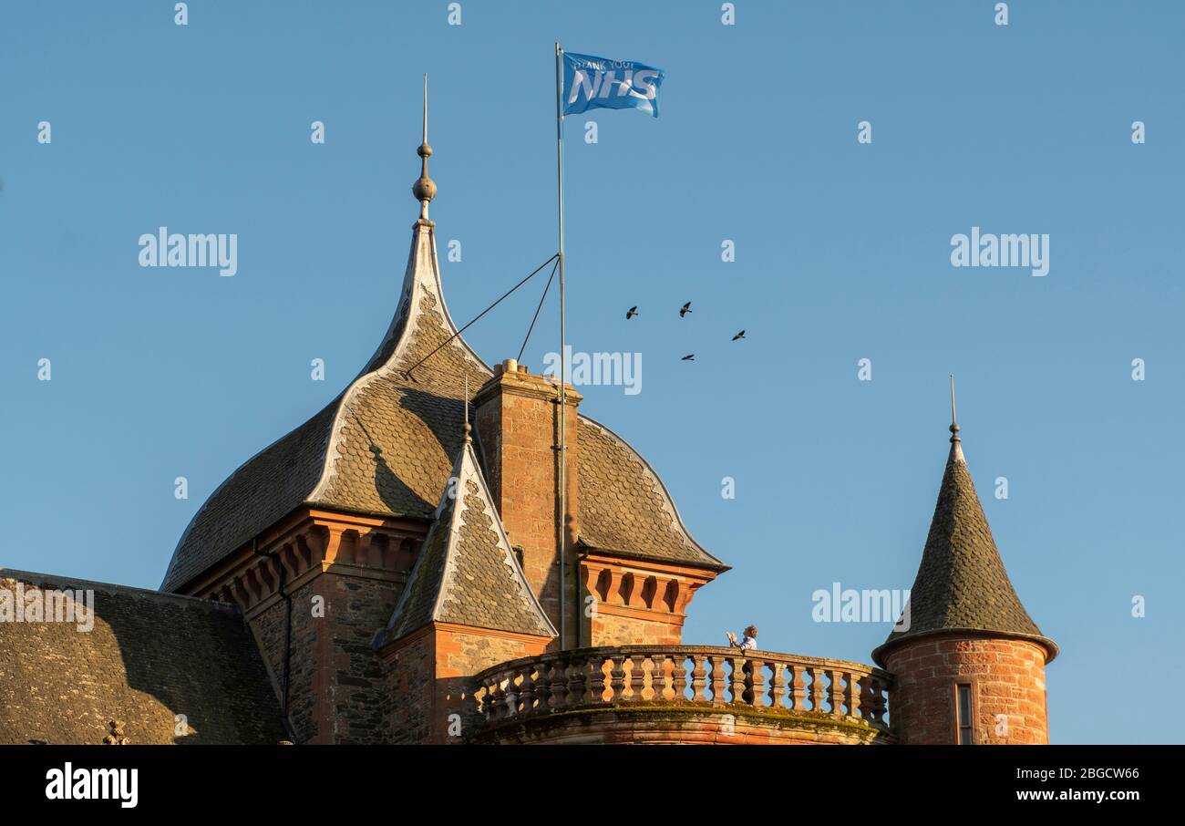 Lauder, Scottish Borders. Scotland, UK. 20th Apr, 2020. Thirlestane ...