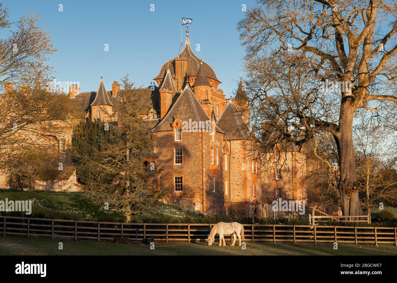 Lauder, Scottish Borders. Scotland, UK. 20th Apr, 2020. Thirlestane ...