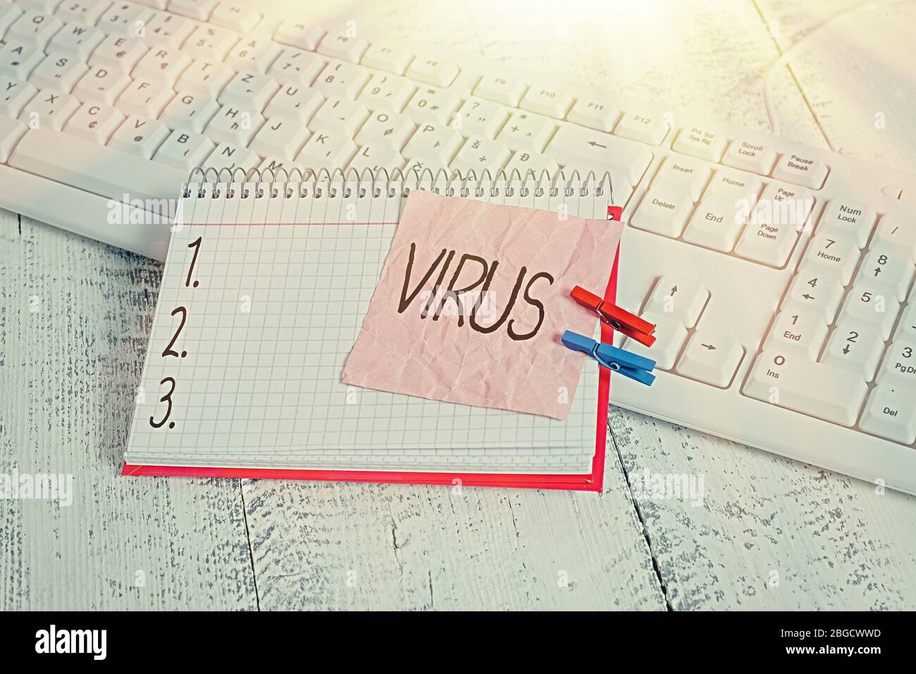 Handwriting text writing Virus. Conceptual photo infective agent that ...