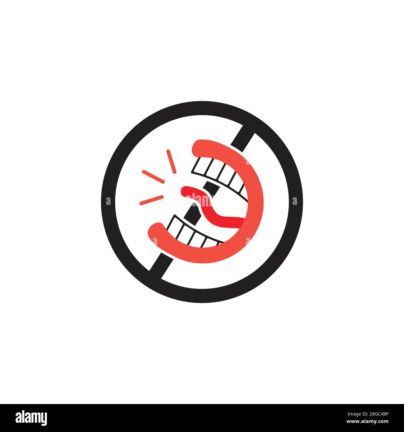 No noise red warning sign vector hi-res stock photography and images ...
