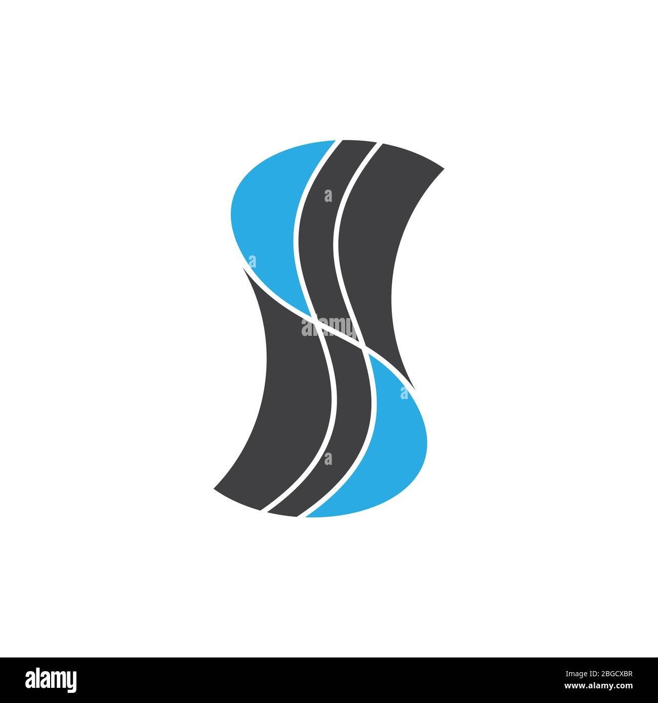 abstract stripes curves geometric logo vector Stock Vector Image & Art ...
