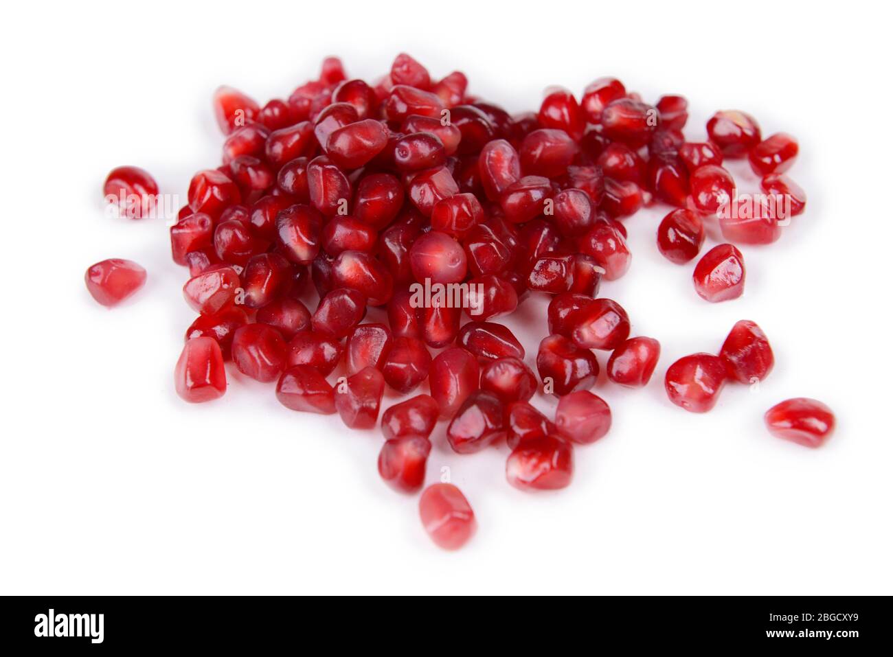Ripe pomegranate isolated on white Stock Photo - Alamy