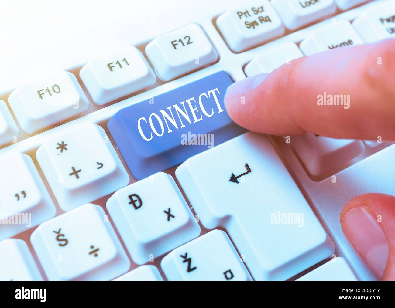 Conceptual hand writing showing Connect. Concept meaning Being together ...