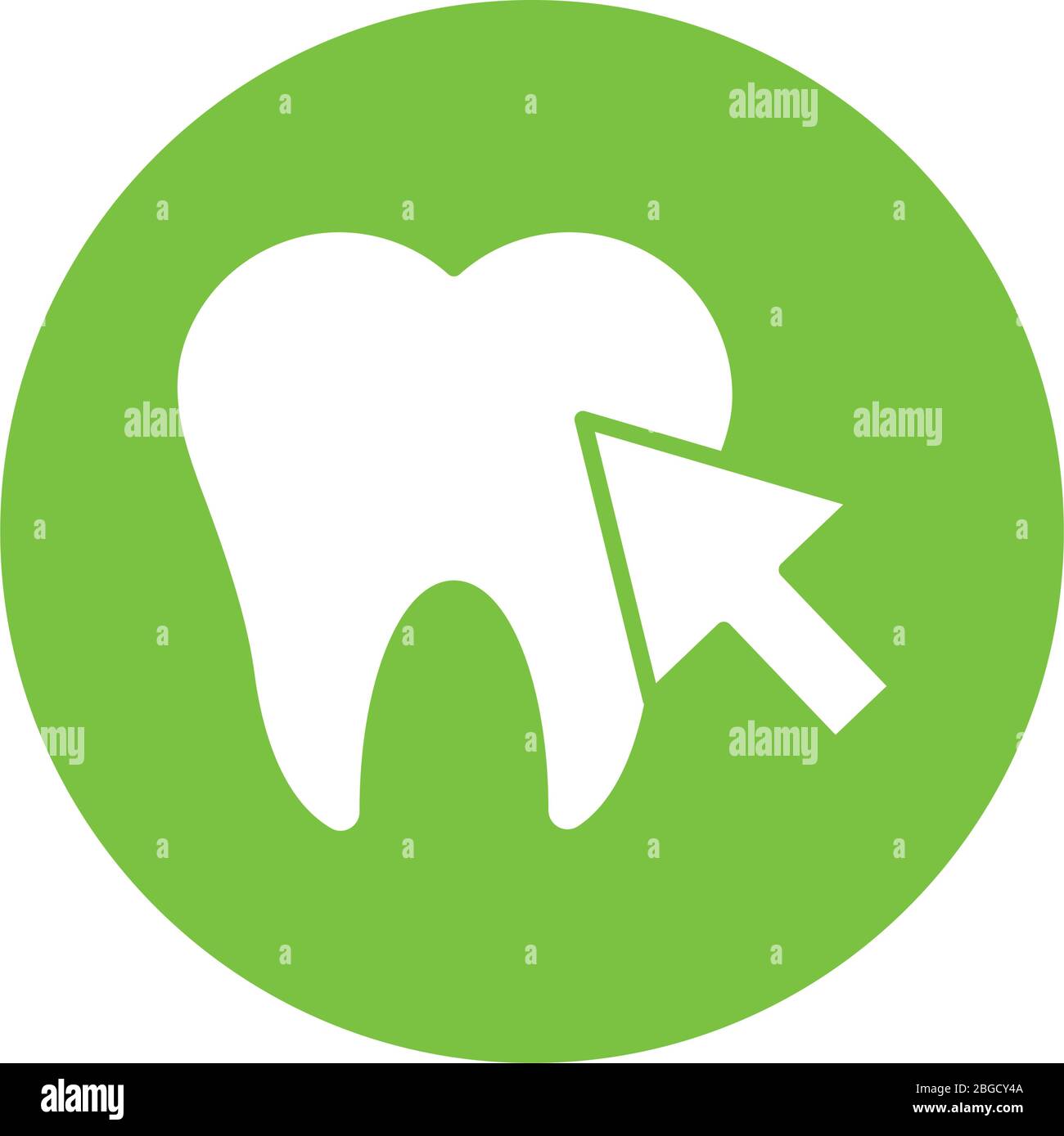 cursor mouse with teeth health online silhouette gradient style Stock ...