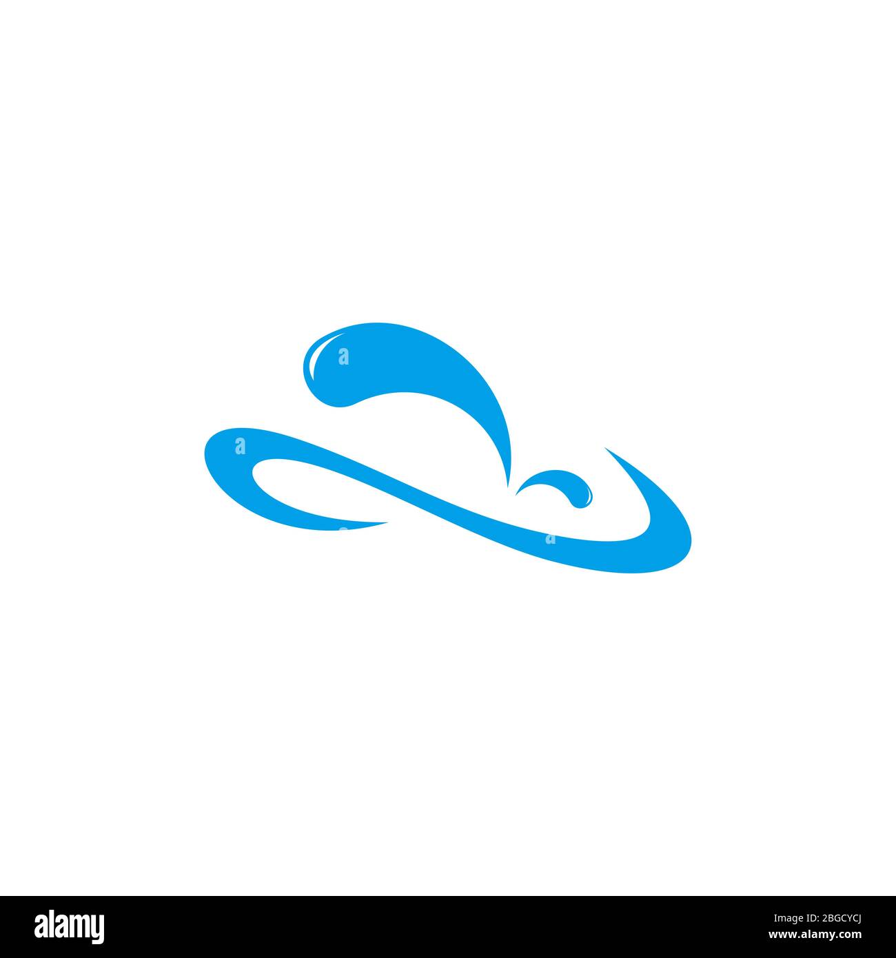wavy curves waves splash simple symbol logo vector Stock Vector Image ...