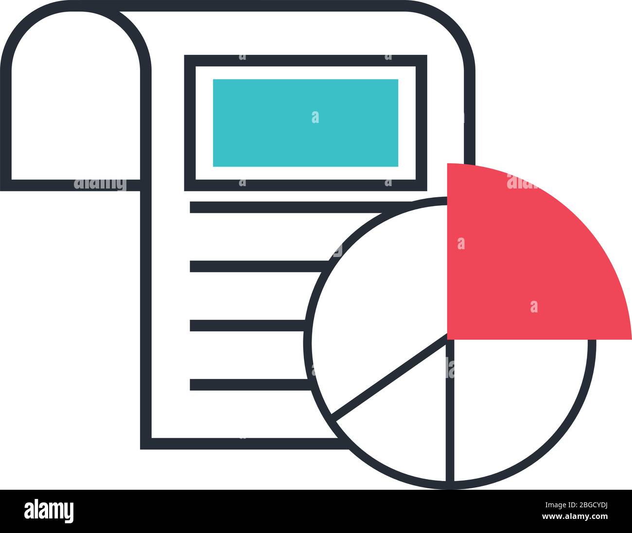 statistics pie infographic with receipt Stock Vector Image & Art - Alamy
