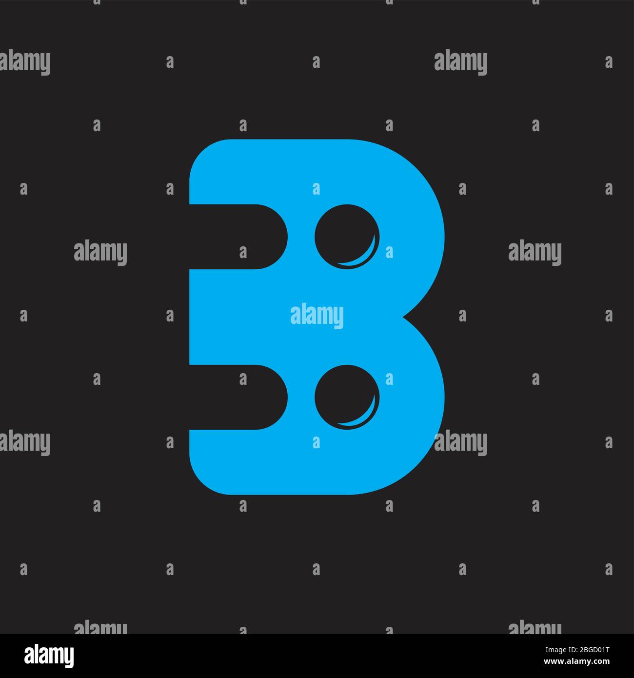 letter b blue water design logo vector Stock Vector Image & Art - Alamy
