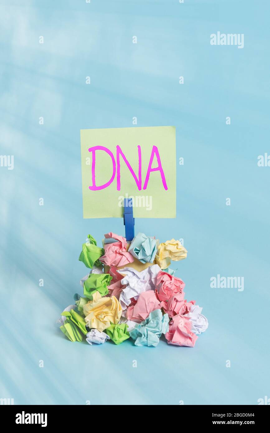 Handwriting text writing Dna. Conceptual photo a selfreplicating ...