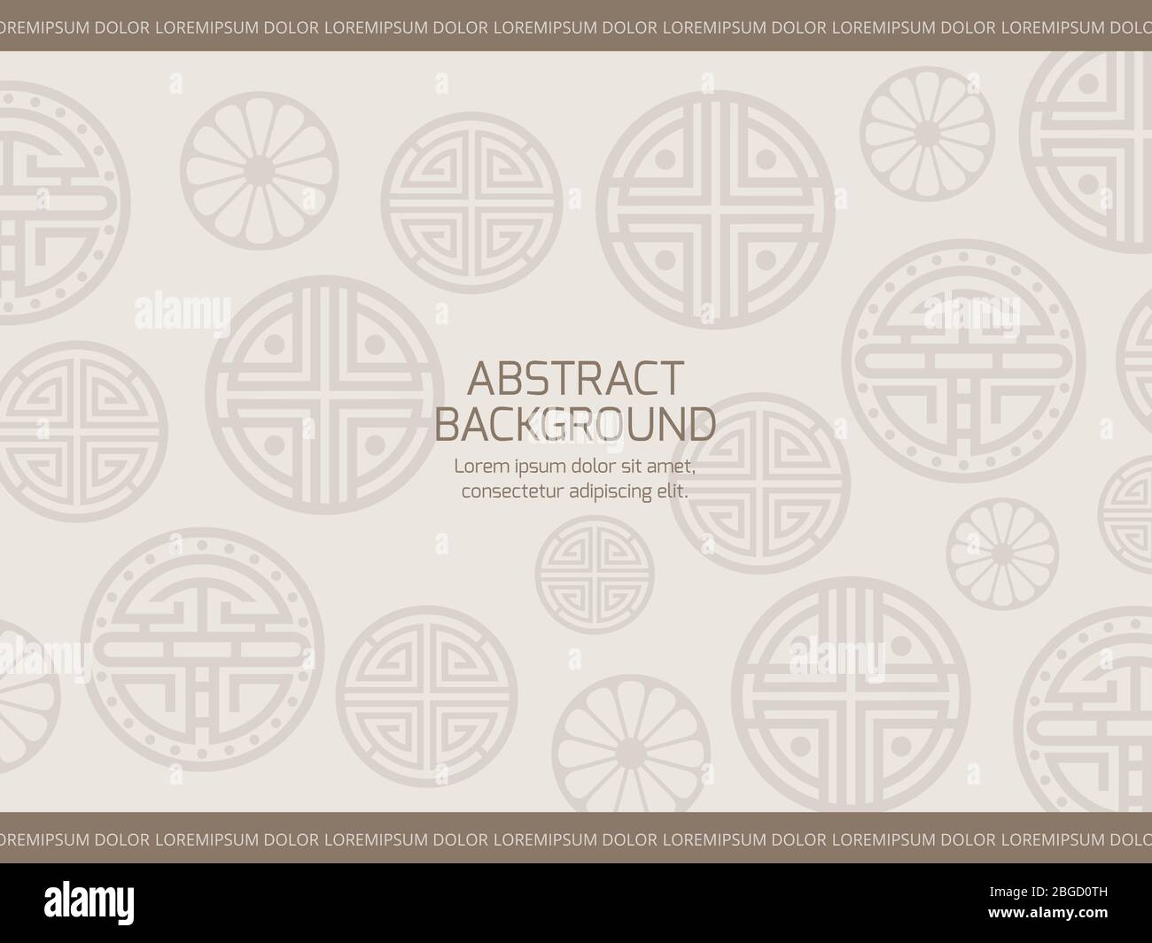 Oriental background with korean japanese chinese ornaments elements ...