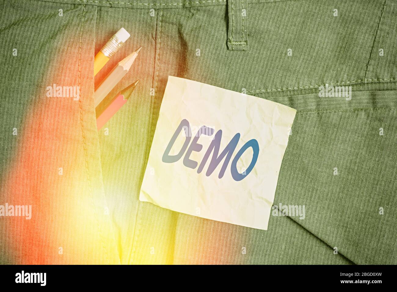 Conceptual hand writing showing Demo. Concept meaning Demonstration of ...