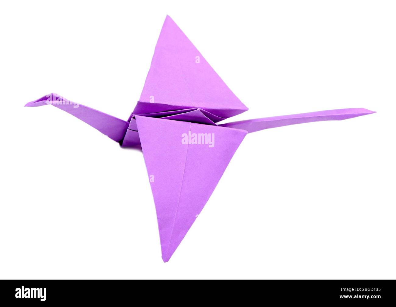 Origami crane isolated on white Stock Photo - Alamy