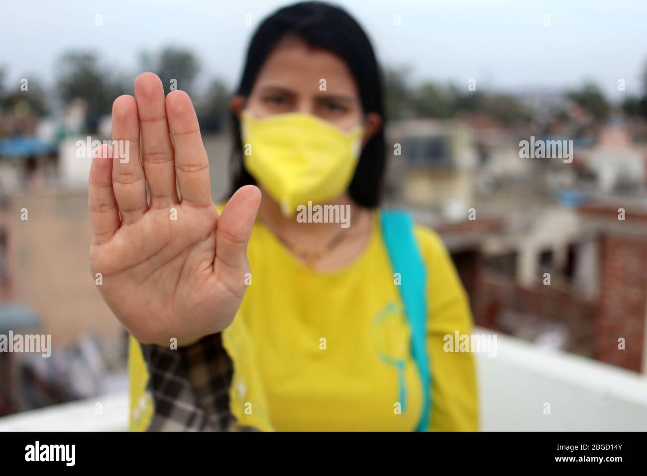 Covid 19 india woman mask hi-res stock photography and images - Alamy