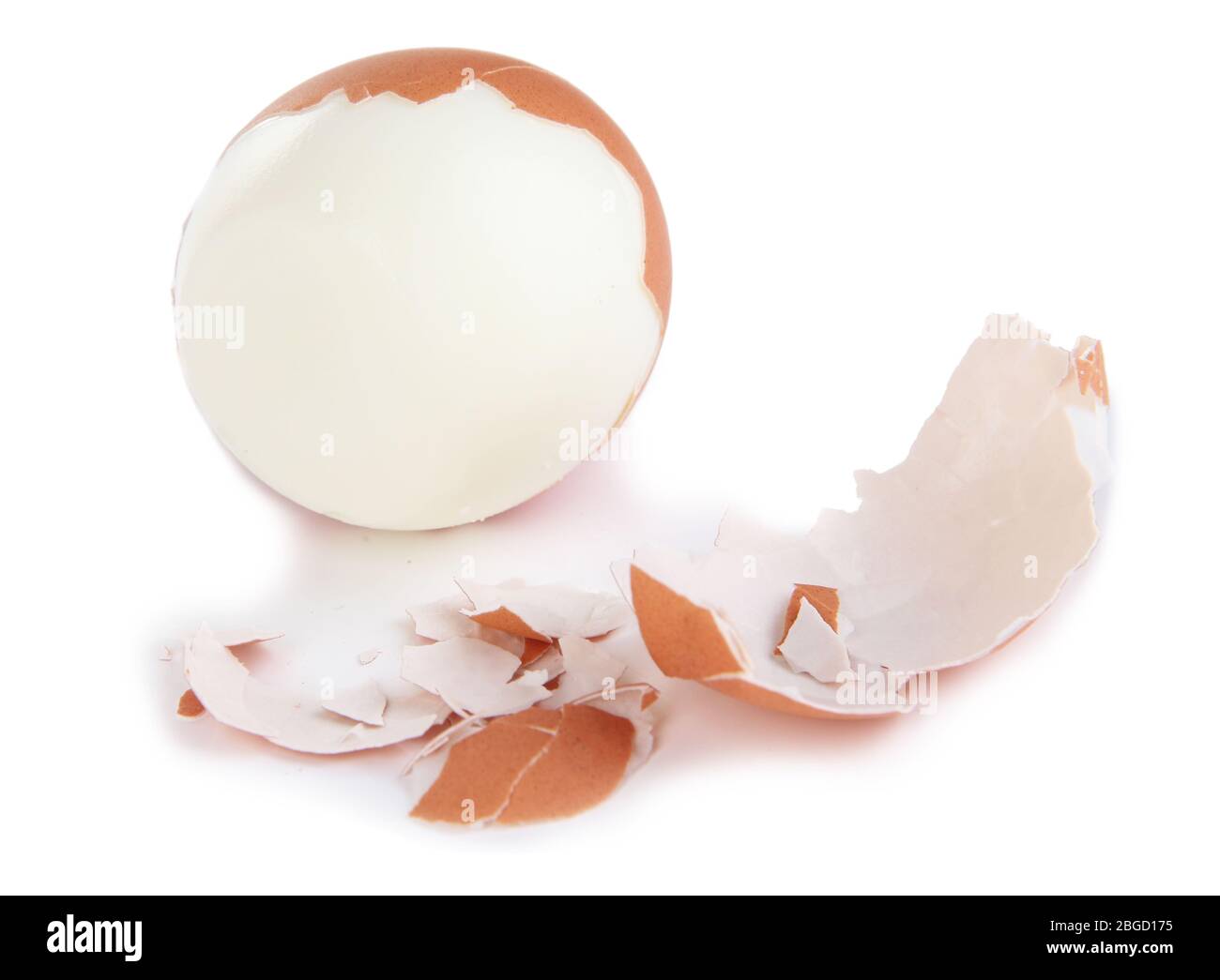 Peeled hard boiled egg Cut Out Stock Images & Pictures - Alamy