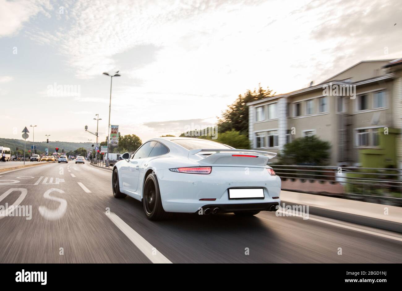 Car from behind white background hi-res stock photography and images ...