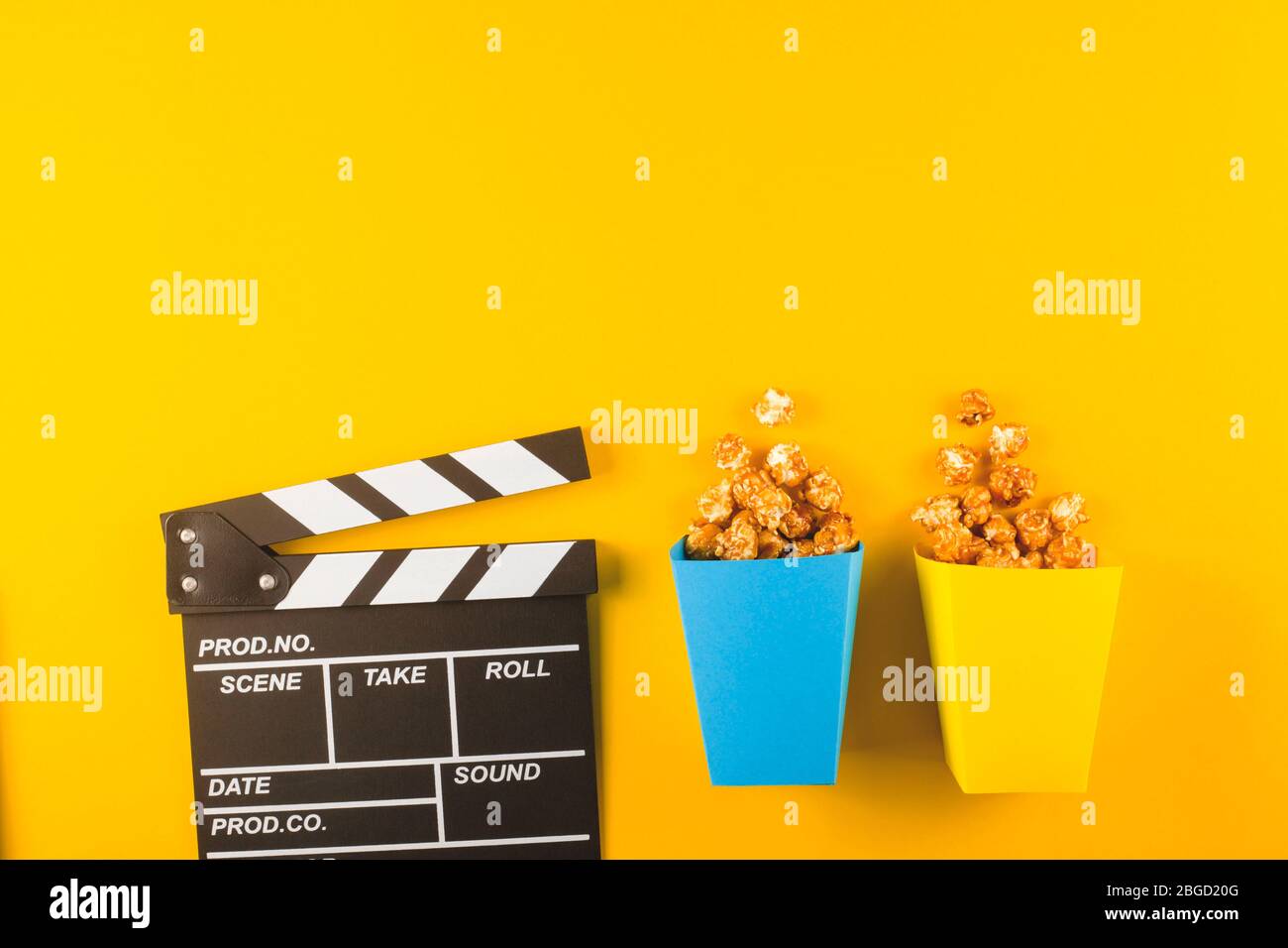 Top view sweet popcorn hi-res stock photography and images - Alamy