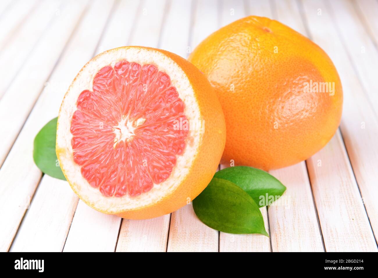 Ripe grapefruit on table close-up Stock Photo - Alamy