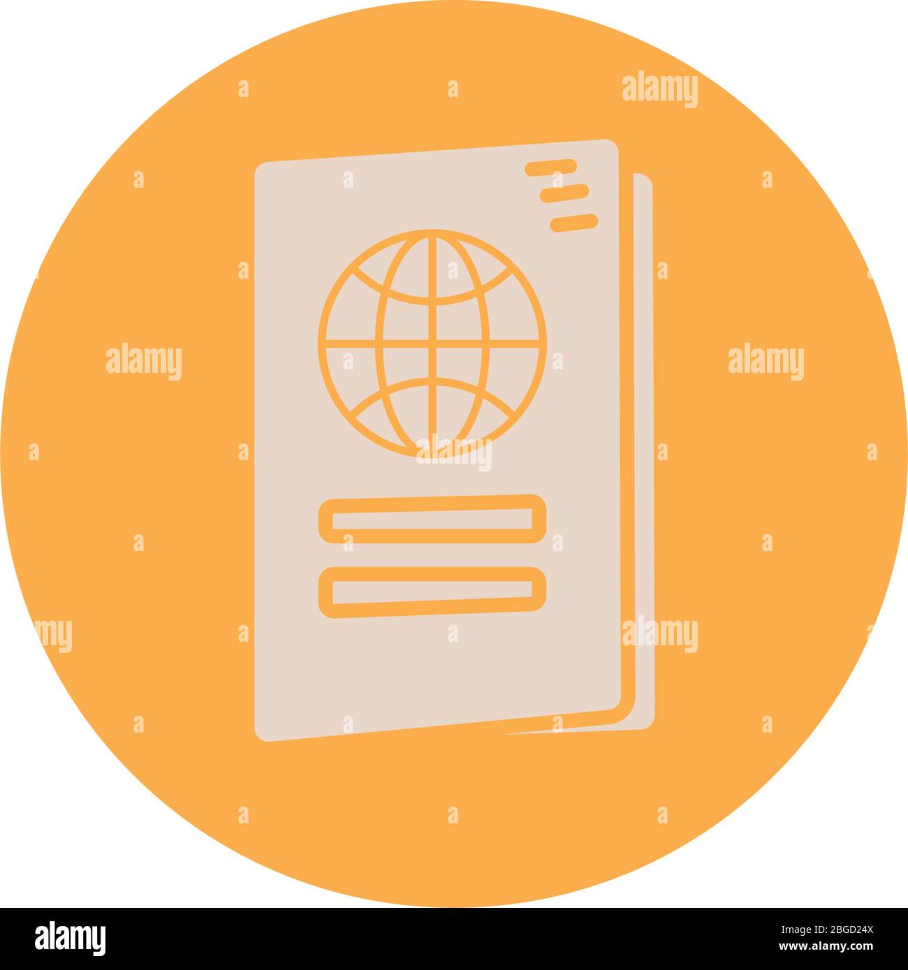 passport document id block style icon Stock Vector Image & Art - Alamy