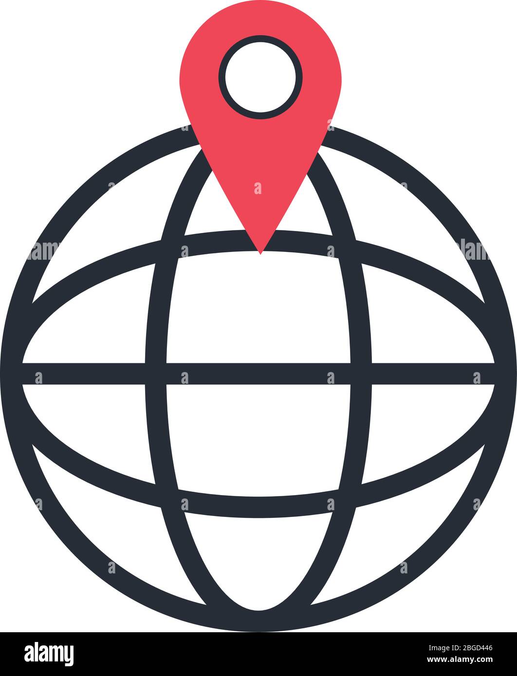 sphere browser with pin location Stock Vector Image & Art - Alamy