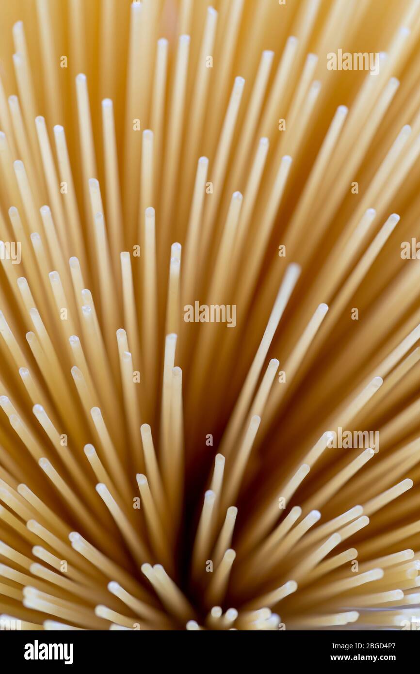 Abstract shot of dried spaghetti pasta Stock Photo - Alamy