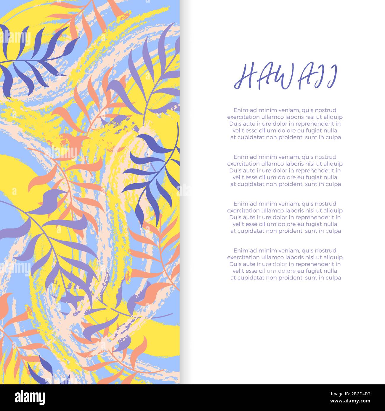 Abstract hawaii flowers banner or poster background design. Vector ...