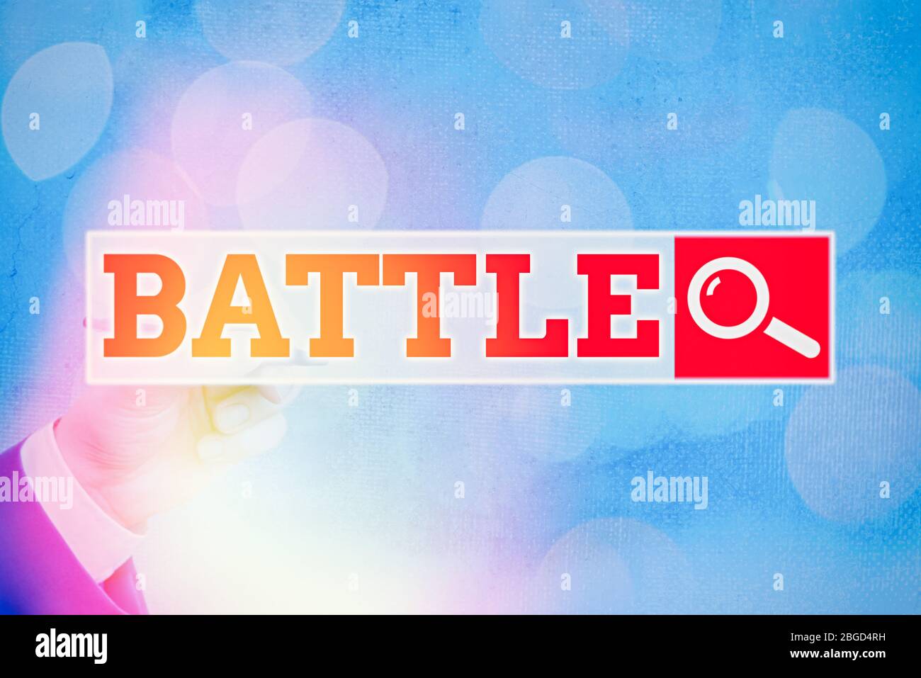 Conceptual hand writing showing Battle. Concept meaning violent fight ...