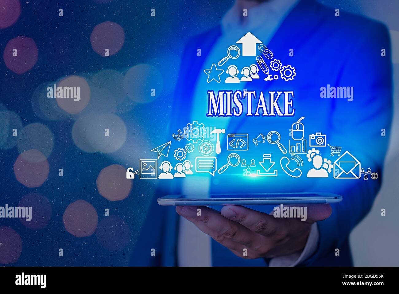 Text sign showing Mistake. Business photo showcasing Something not ...