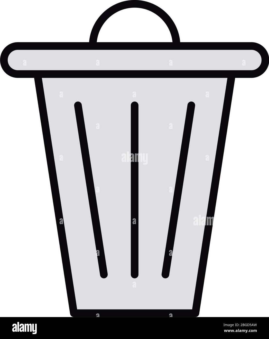 waste bin line and fill style icon Stock Vector Image & Art - Alamy