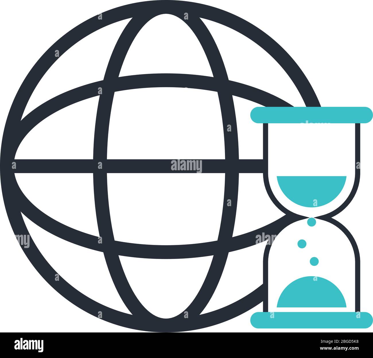 hourglass timer with sphere browser Stock Vector Image & Art - Alamy